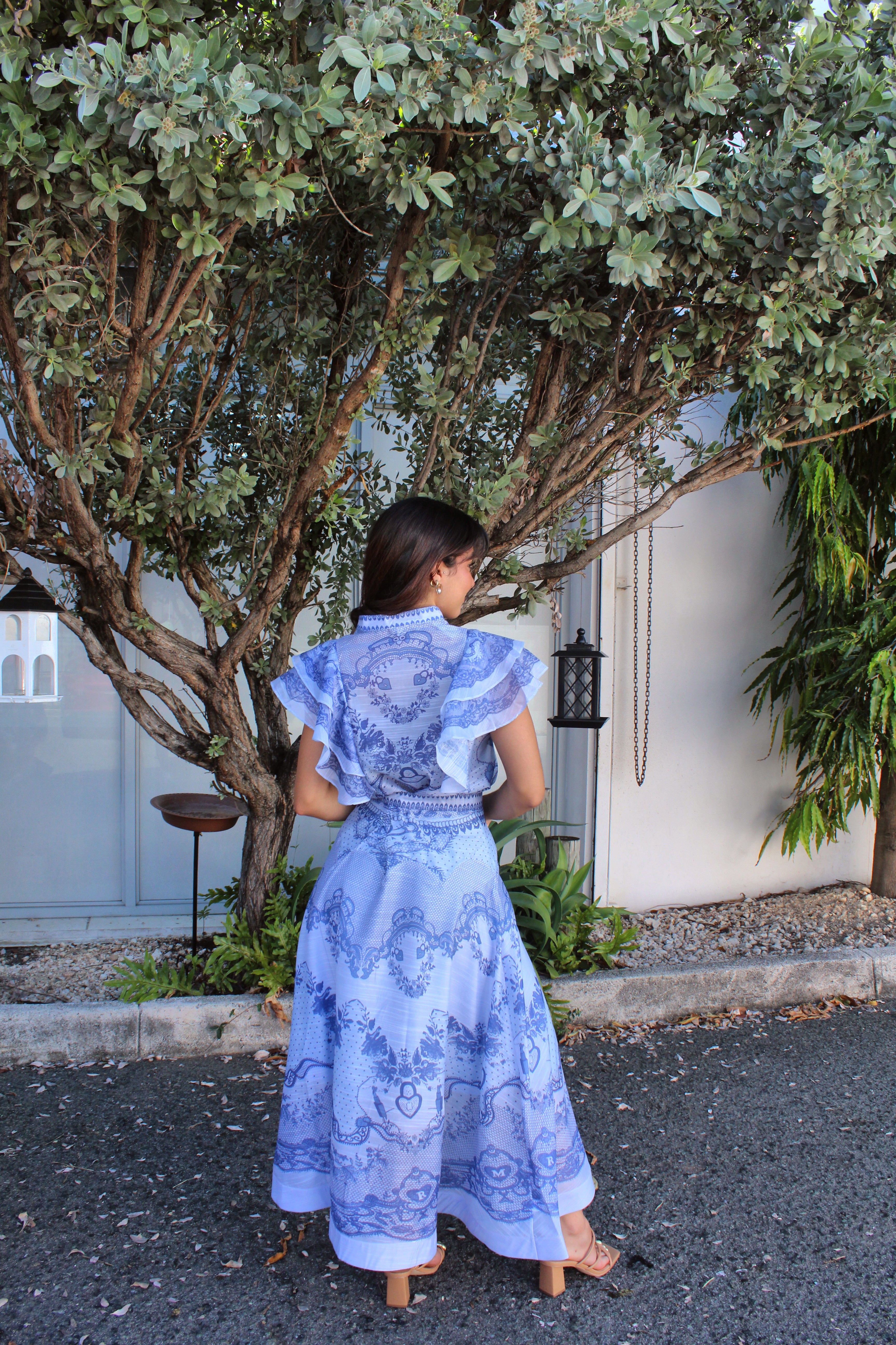 Avalyne Skirt Set (Blue) – Atelier Lissa Porrata
